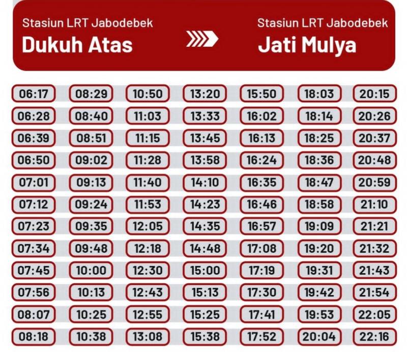 Jadwal LRT Jabodebek Terbaru Rabu 8 Mei 2024, Perjalanan Semakin Malam