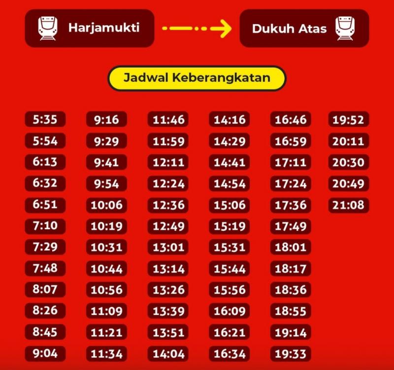 Jadwal LRT Jabodebek Minggu 9 Juni 2024, Tarif Terjauh Rp 10.000 ... Jadwal LRT Jabodebek Minggu 9 Juni 2024, Tarif Terjauh Rp 10.000 ...