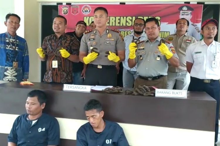 Polisi Tangkap 2 Pencuri 90 Besi Panrol Rel Ka